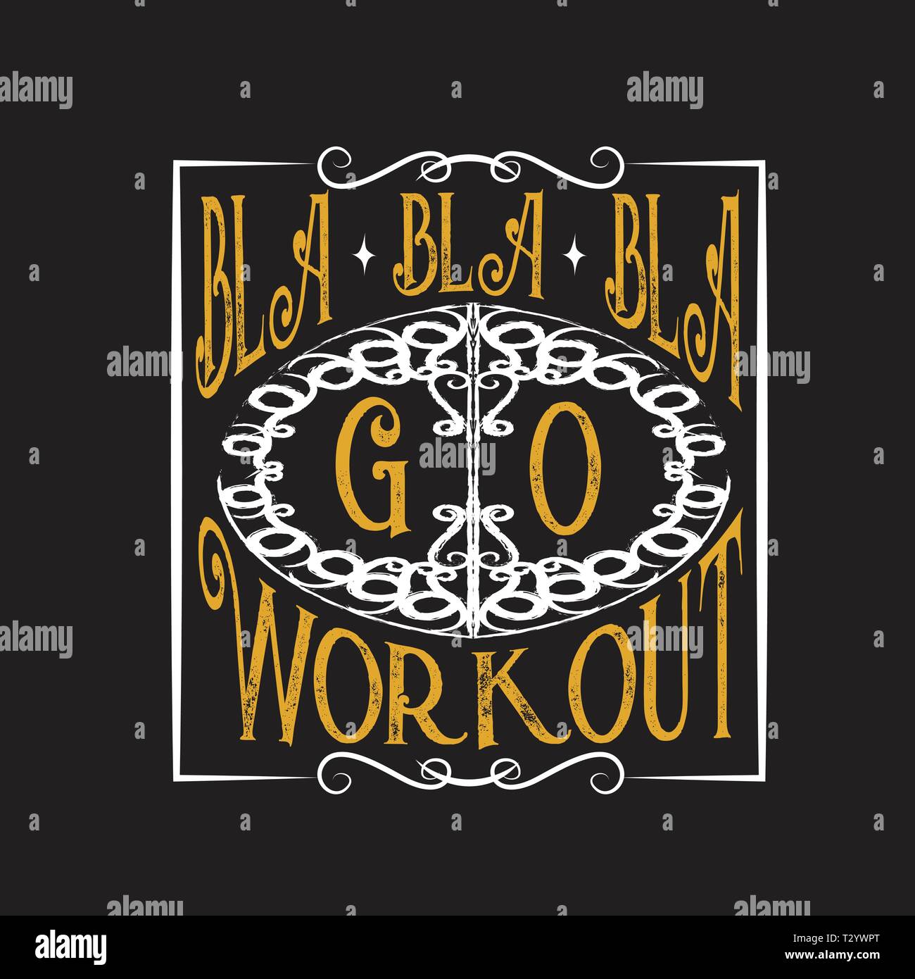 Inspiring Quote and saying good for print. Go workout Stock Vector ...