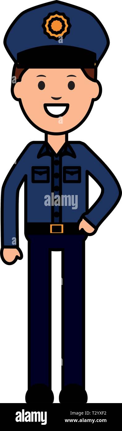 police officer avatar character vector illustration design Stock Vector ...
