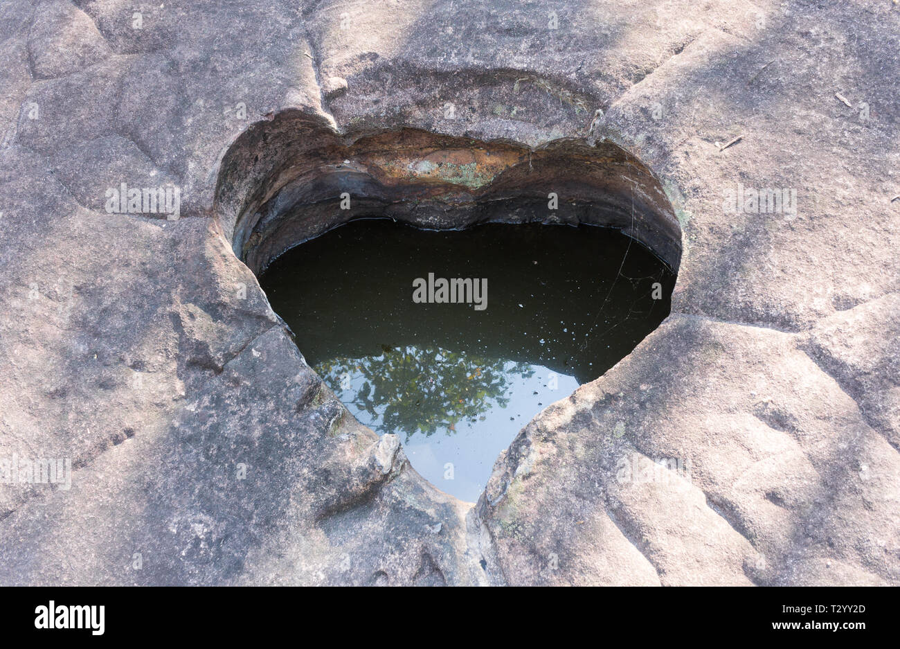 Natural Heart Shape Stone Pond at Phayao Attraction Northern Thailand ...