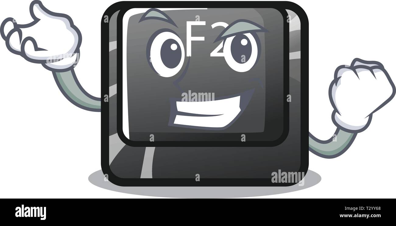Successful cartoon f2 button on the keyboard vector illustration Stock ...