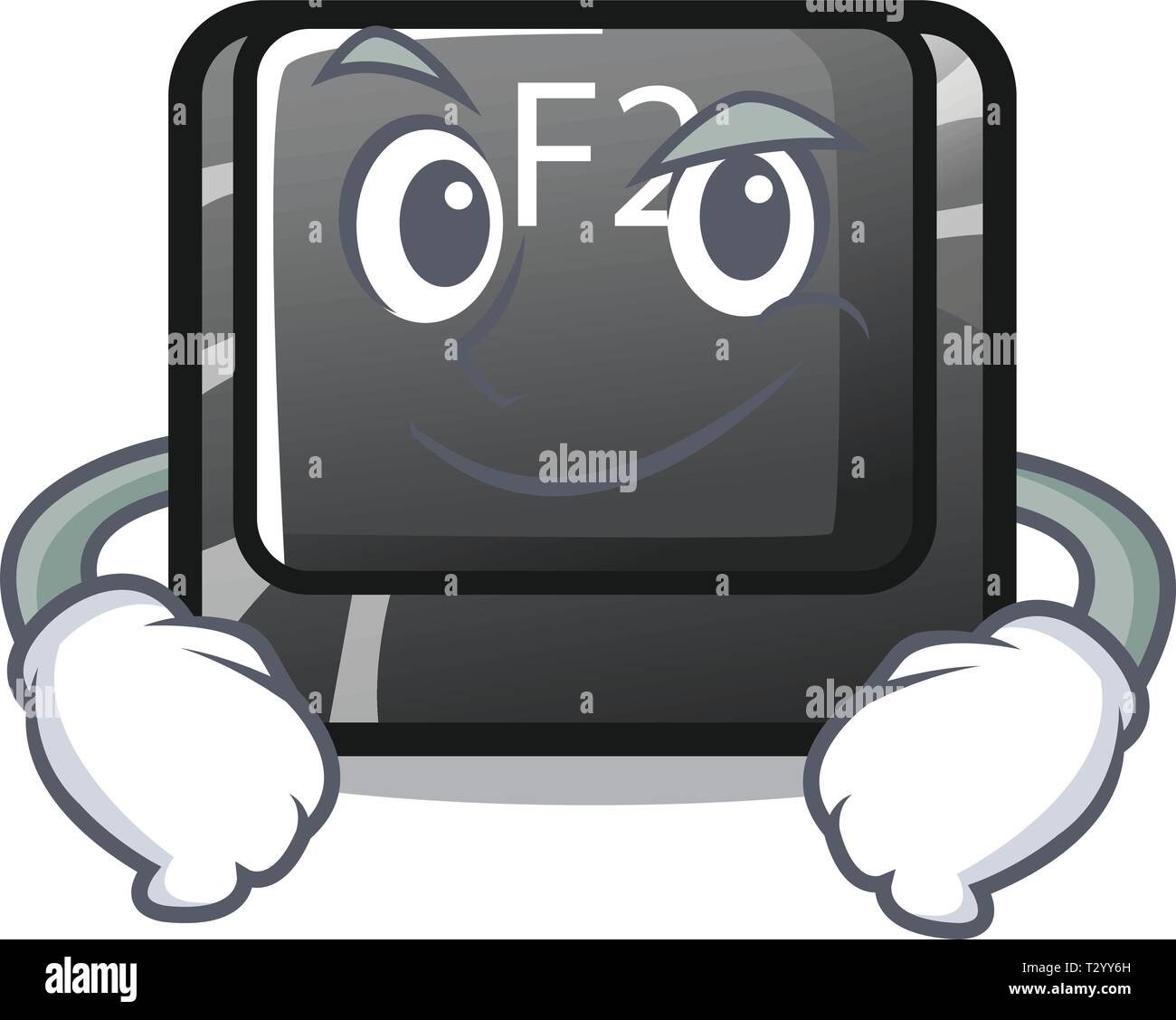Smirking cartoon f2 button on the keyboard vector illustration Stock ...