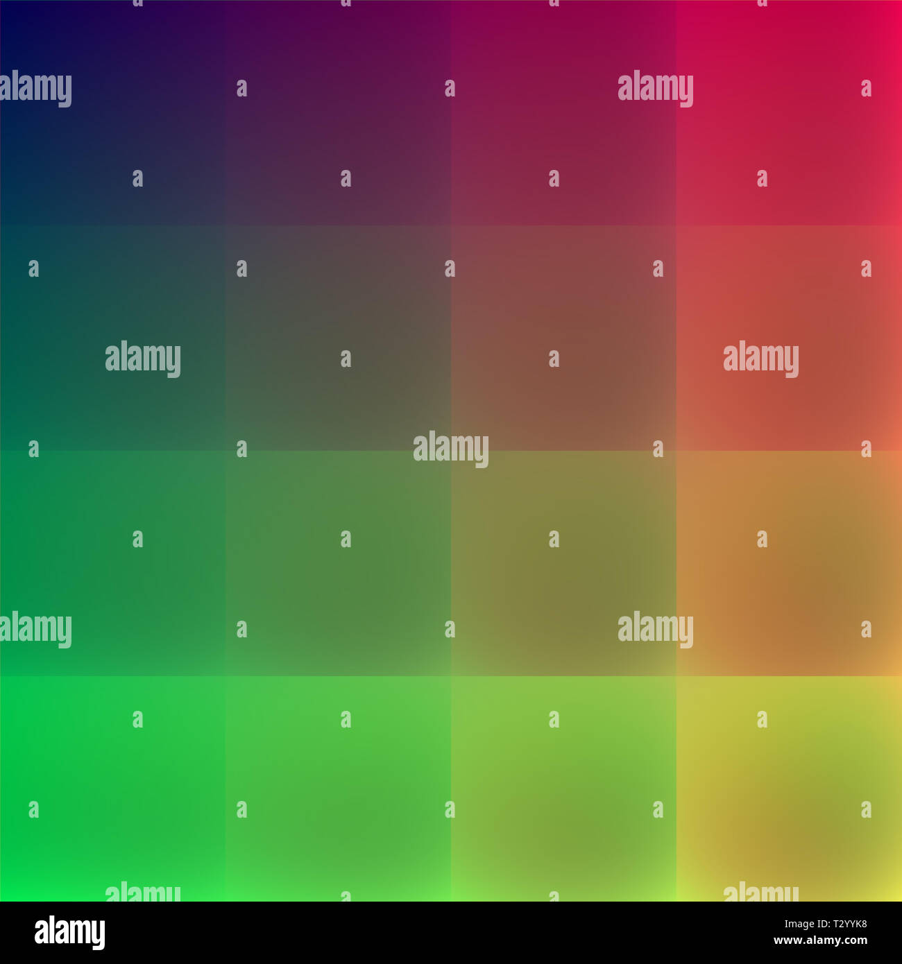 16 squares with colors changing from green to yellow and red Stock ...