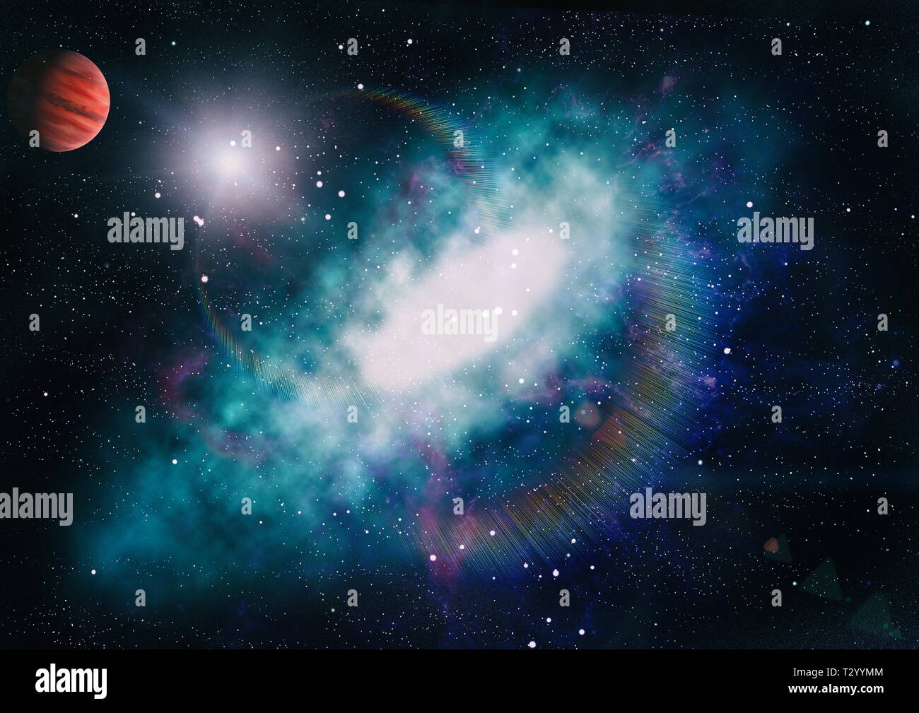 Nebula and galaxies in space. Elements of this image furnished by NASA ...