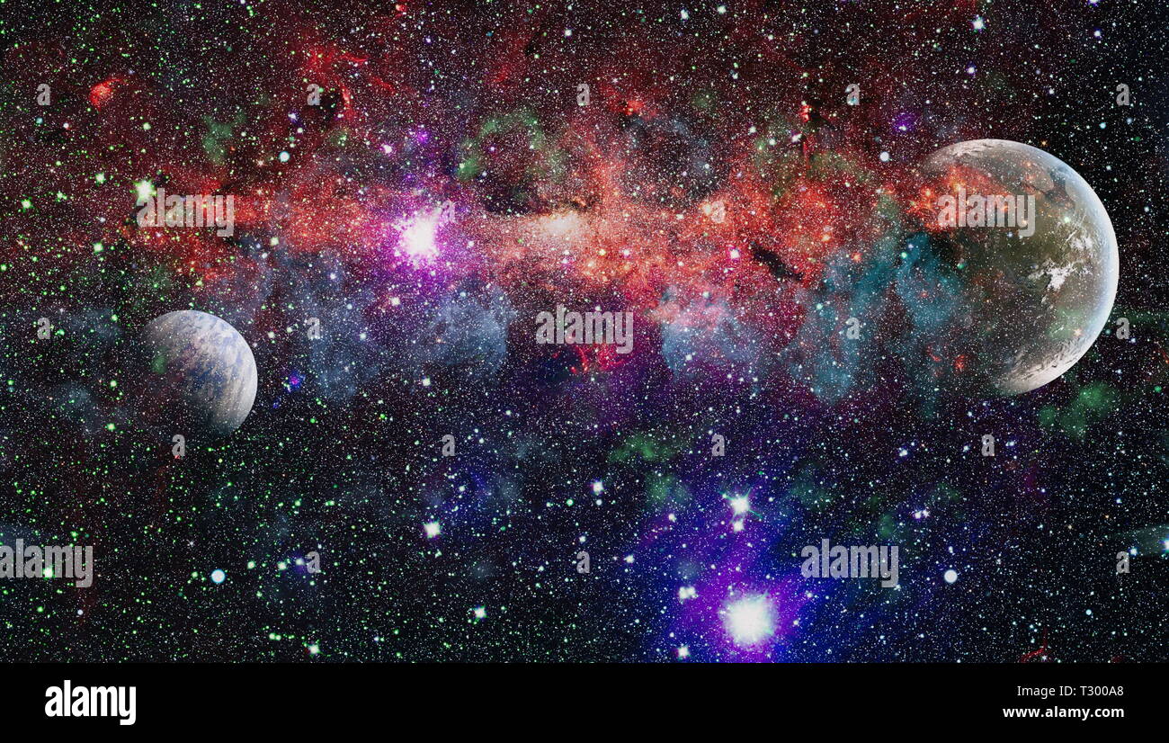 Futuristic abstract space background. Night sky with stars and nebula ...