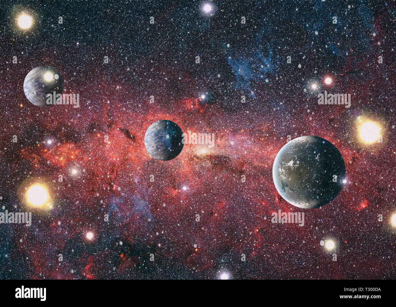 Futuristic abstract space background. Night sky with stars and nebula ...