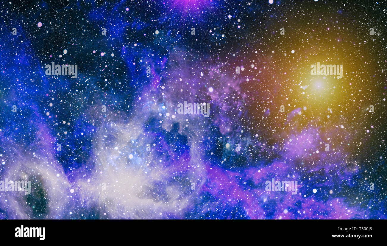 The explosion supernova. Bright Star Nebula. Distant galaxy. Abstract ...