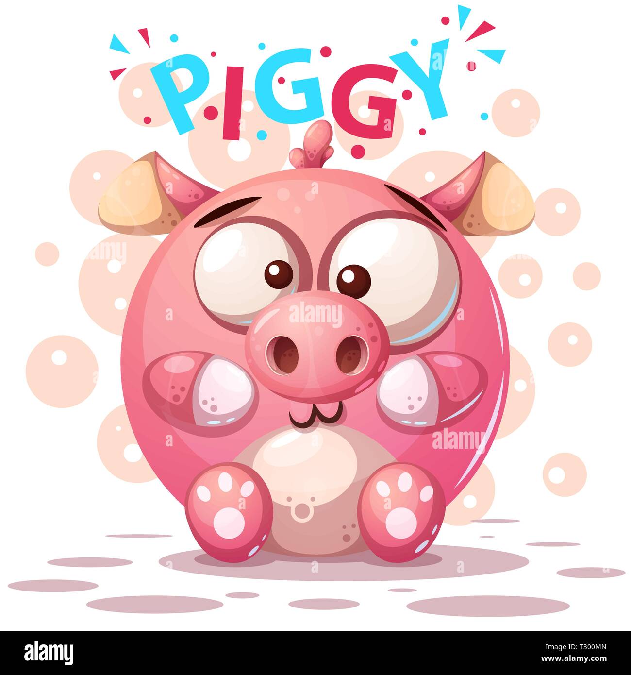 Cute pig characters - cartoon illustration. Vector eps 10 Stock Vector ...