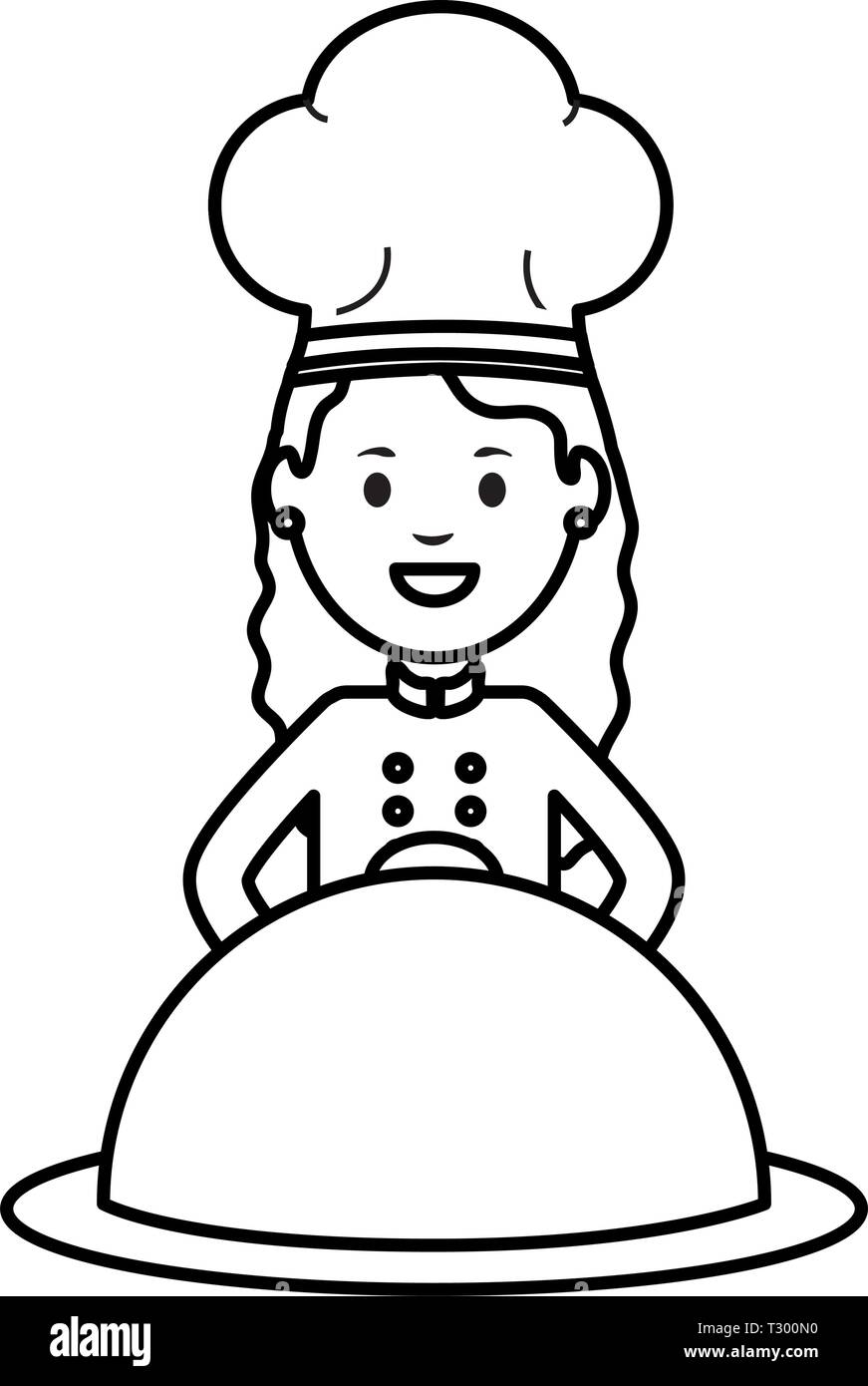 Female Chef Clipart Black And White School