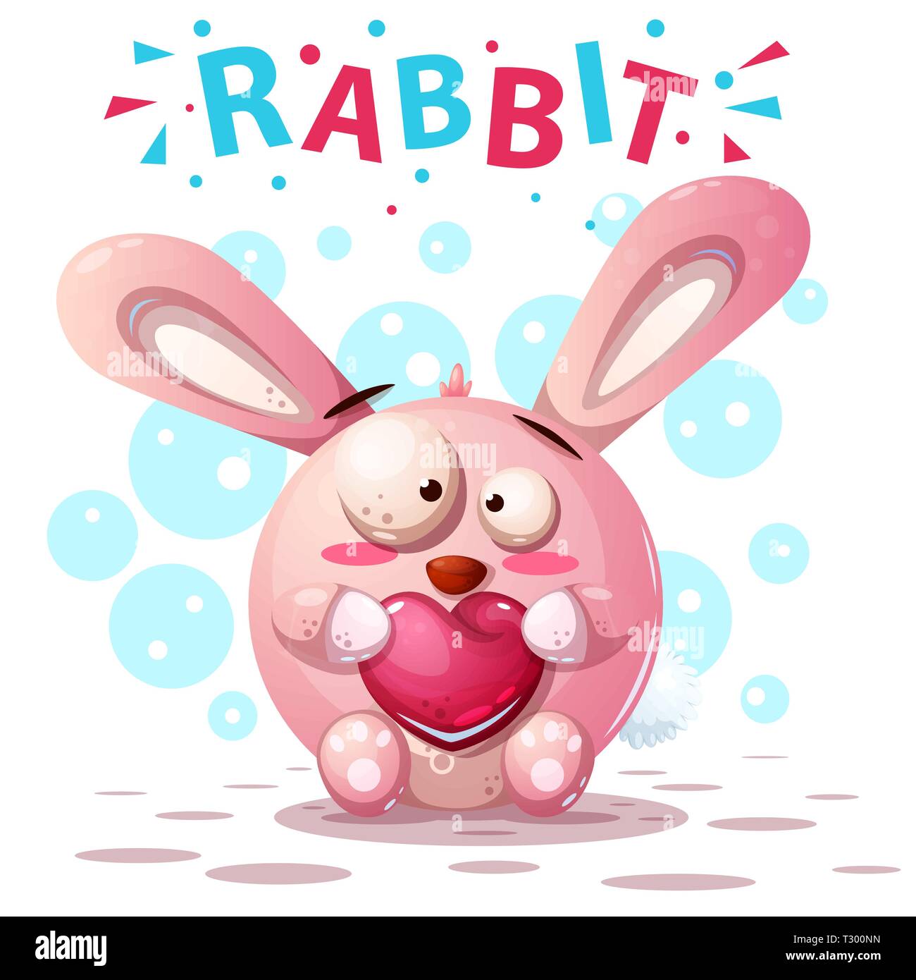 Cute rabbit characters - cartoon illustration. Vector eps 10 Stock ...