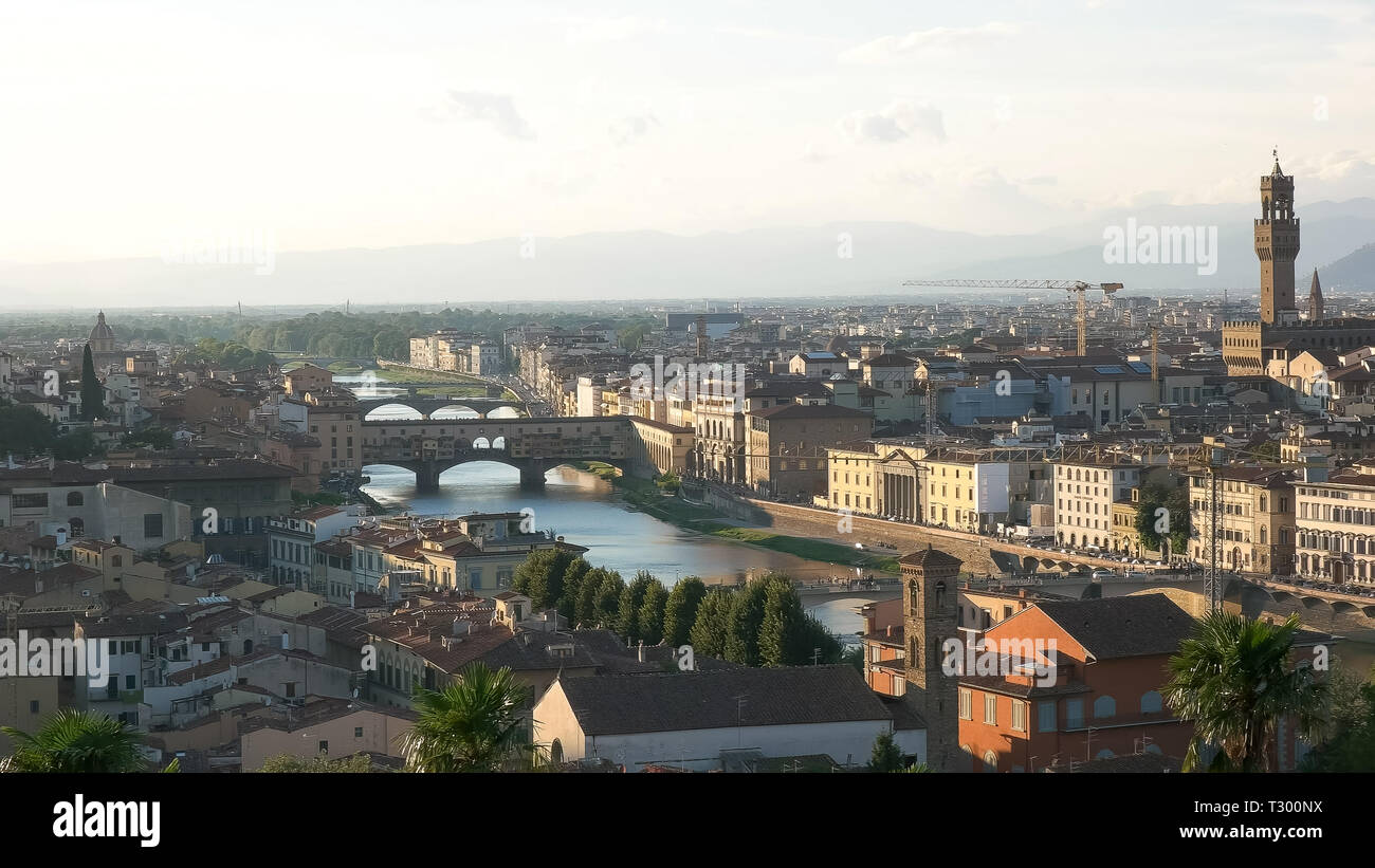 the famous bridge, the ponte del vecchio in florence, italy Stock Photo ...