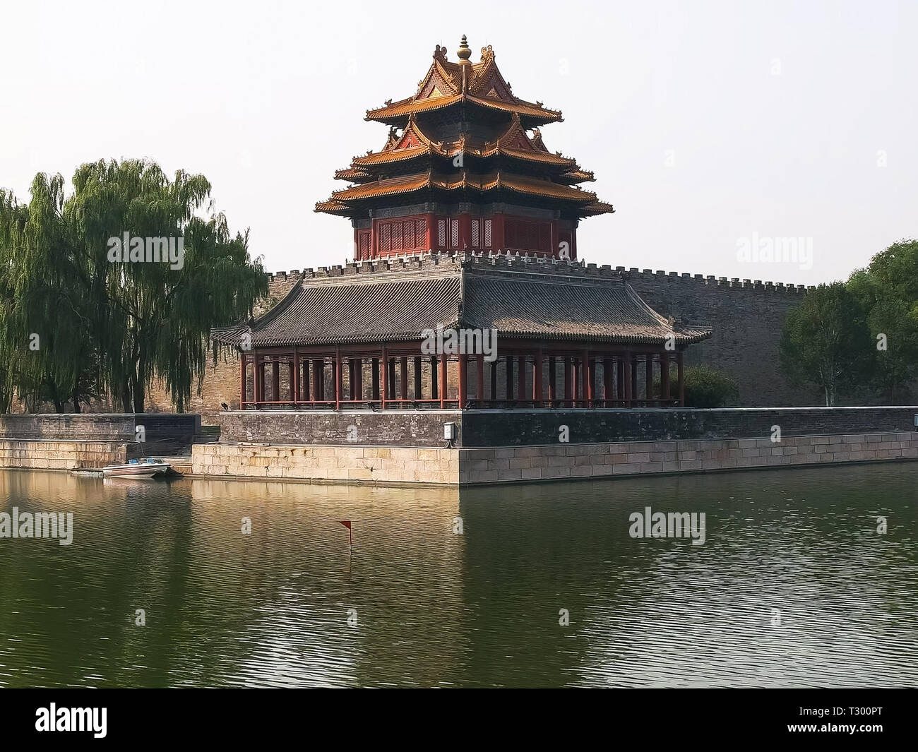 view of a corner tower of the forbidden city, beijing China Stock Photo ...