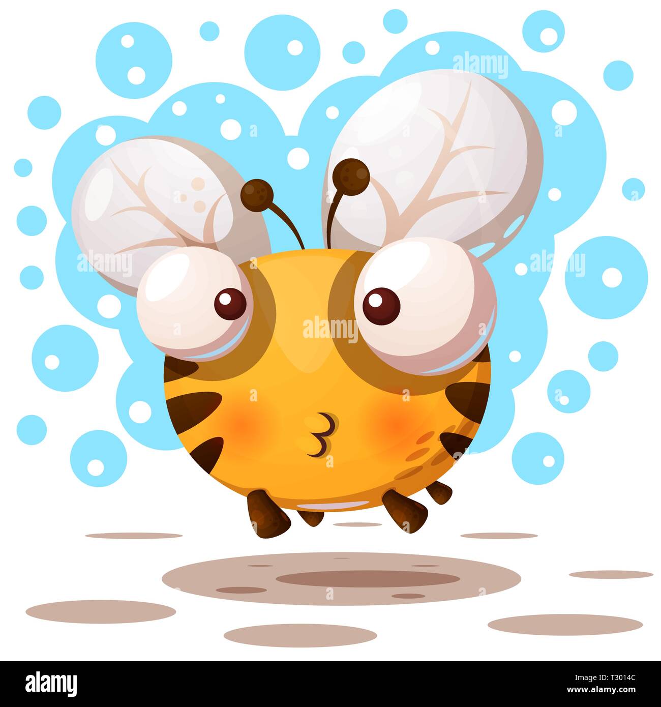 Cute, bee characters. Cartoon illustration. Vector eps 10 Stock Vector ...