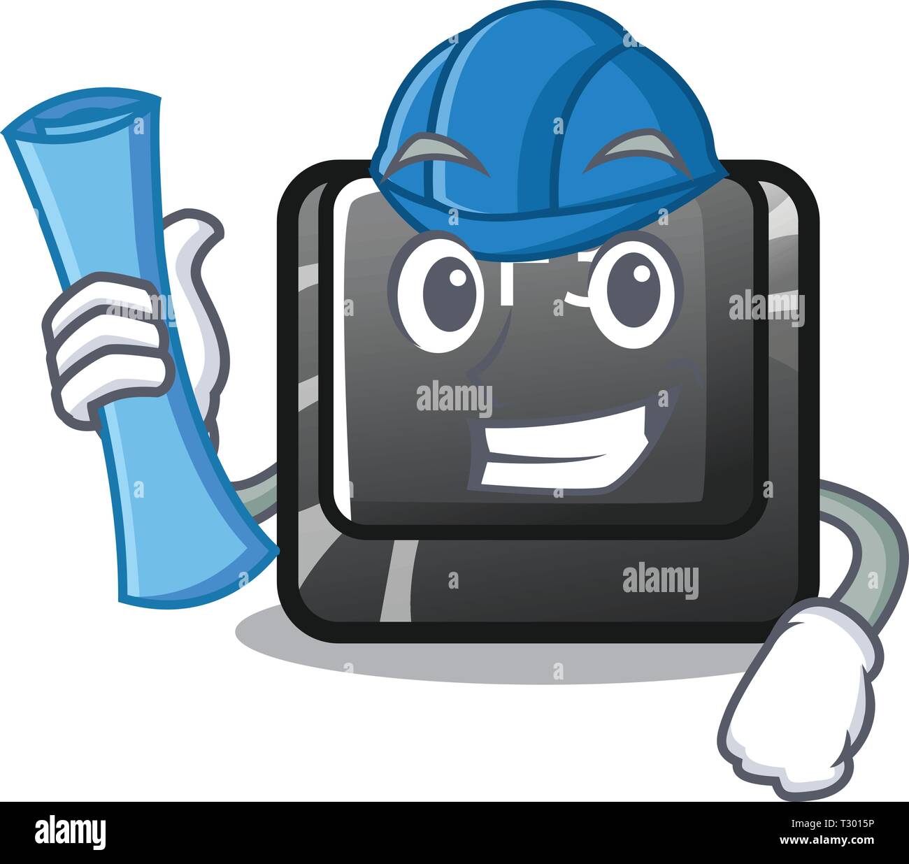 Architect button f3 on the character keyboard vector illustration Stock ...