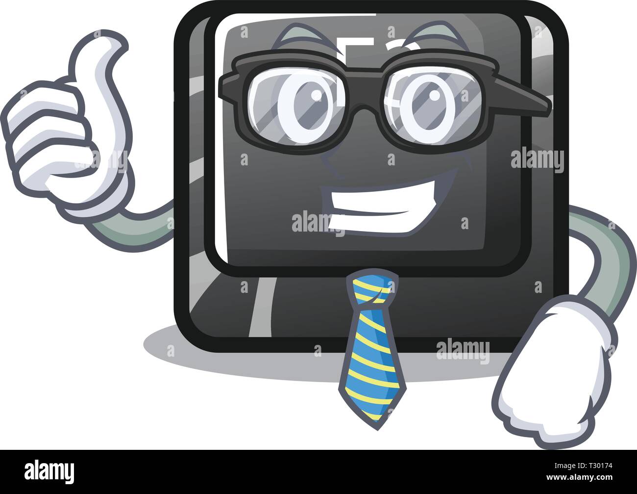 Businessman button f3 on the character keyboard vector illustration ...