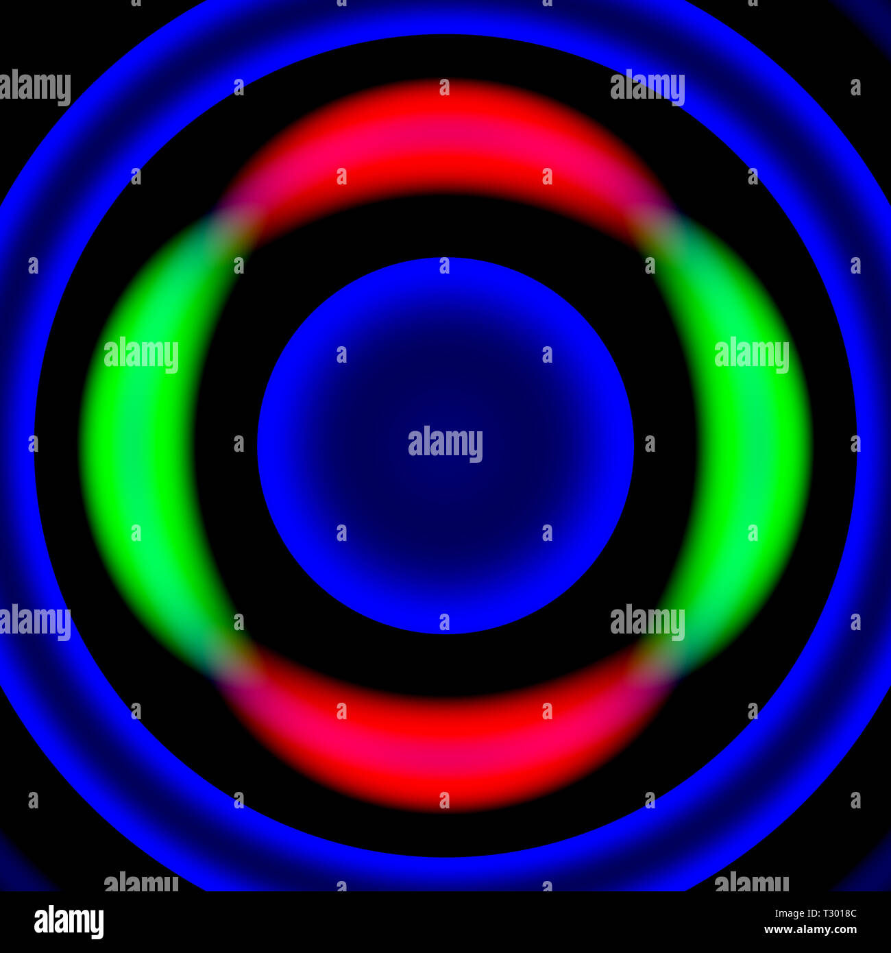 Computer drawing with different colors and shapes forming amorph ...