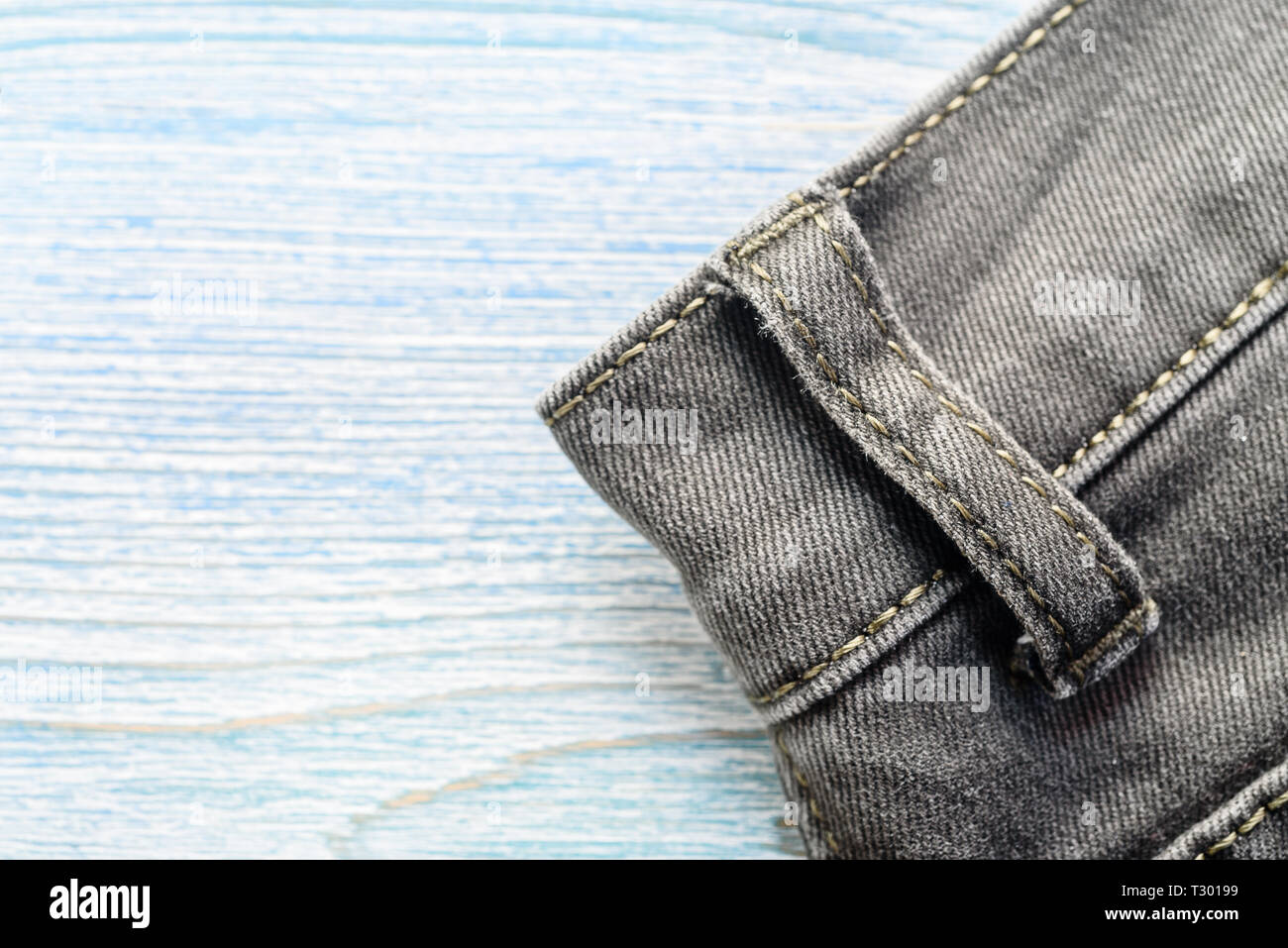 Denim fabric texture seams hi-res stock photography and images - Alamy