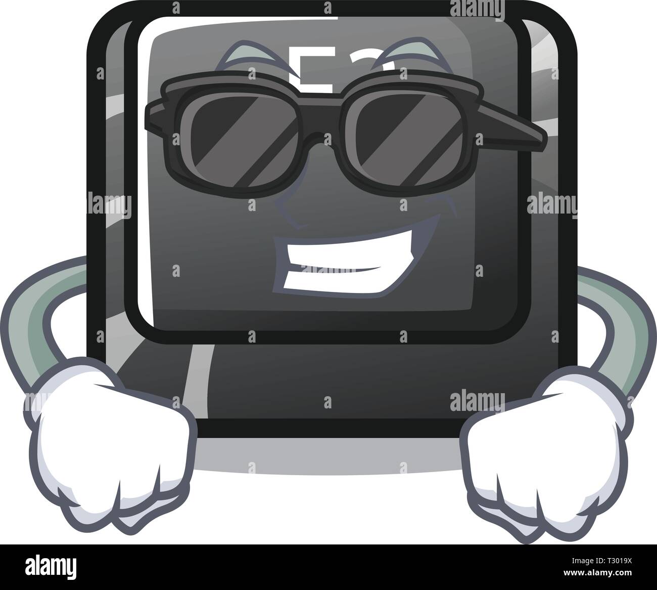 Super cool button f3 on the character keyboard vector illustration ...