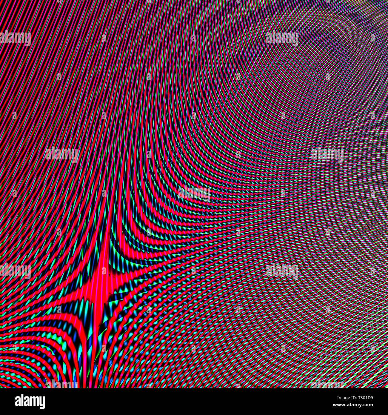 Computer art: Drawing of dots and circles of different size and color ...