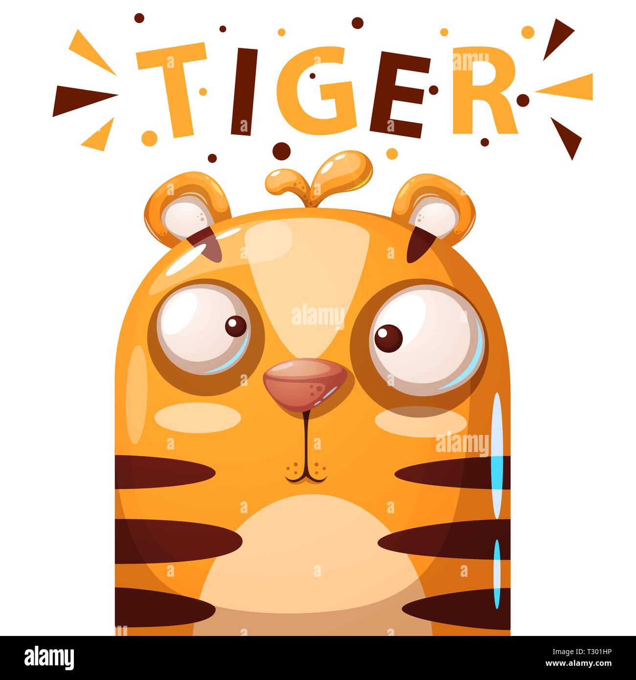 Cute tiger character - cartoon illustration. Vector eps 10 Stock Vector ...