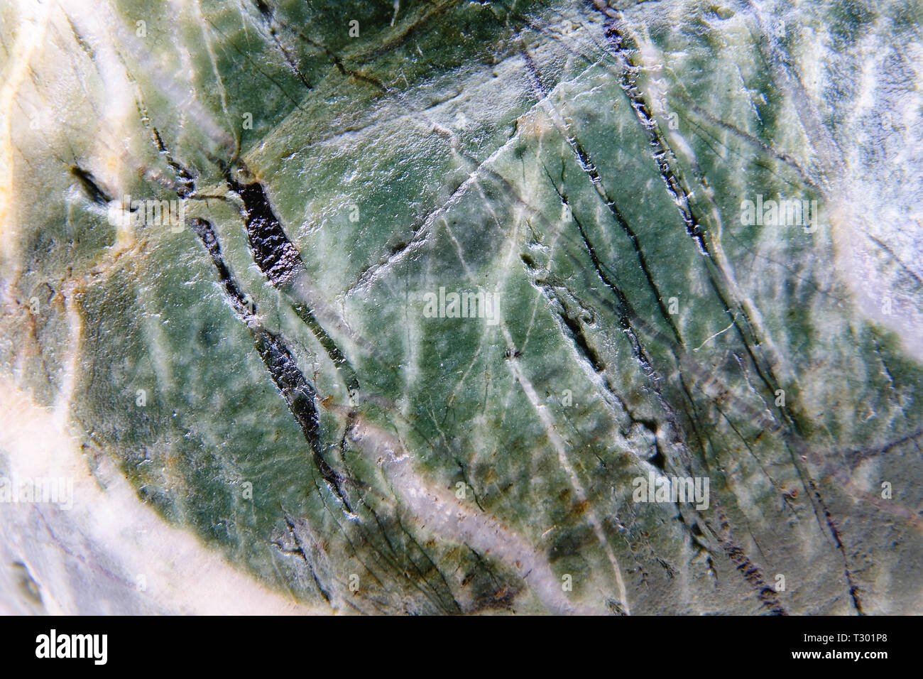 An interesting structure of the stone is photographed close-up. Macro ...