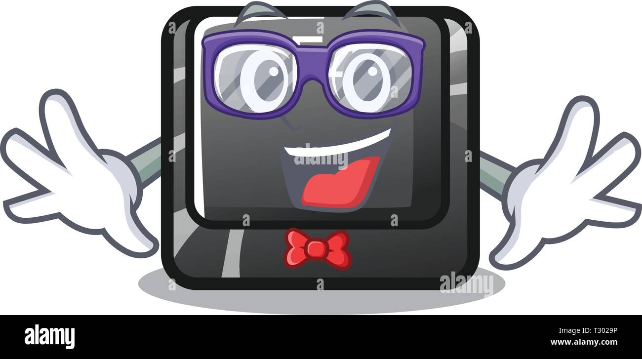 Geek button f4 isolated with the character vector illustration Stock ...