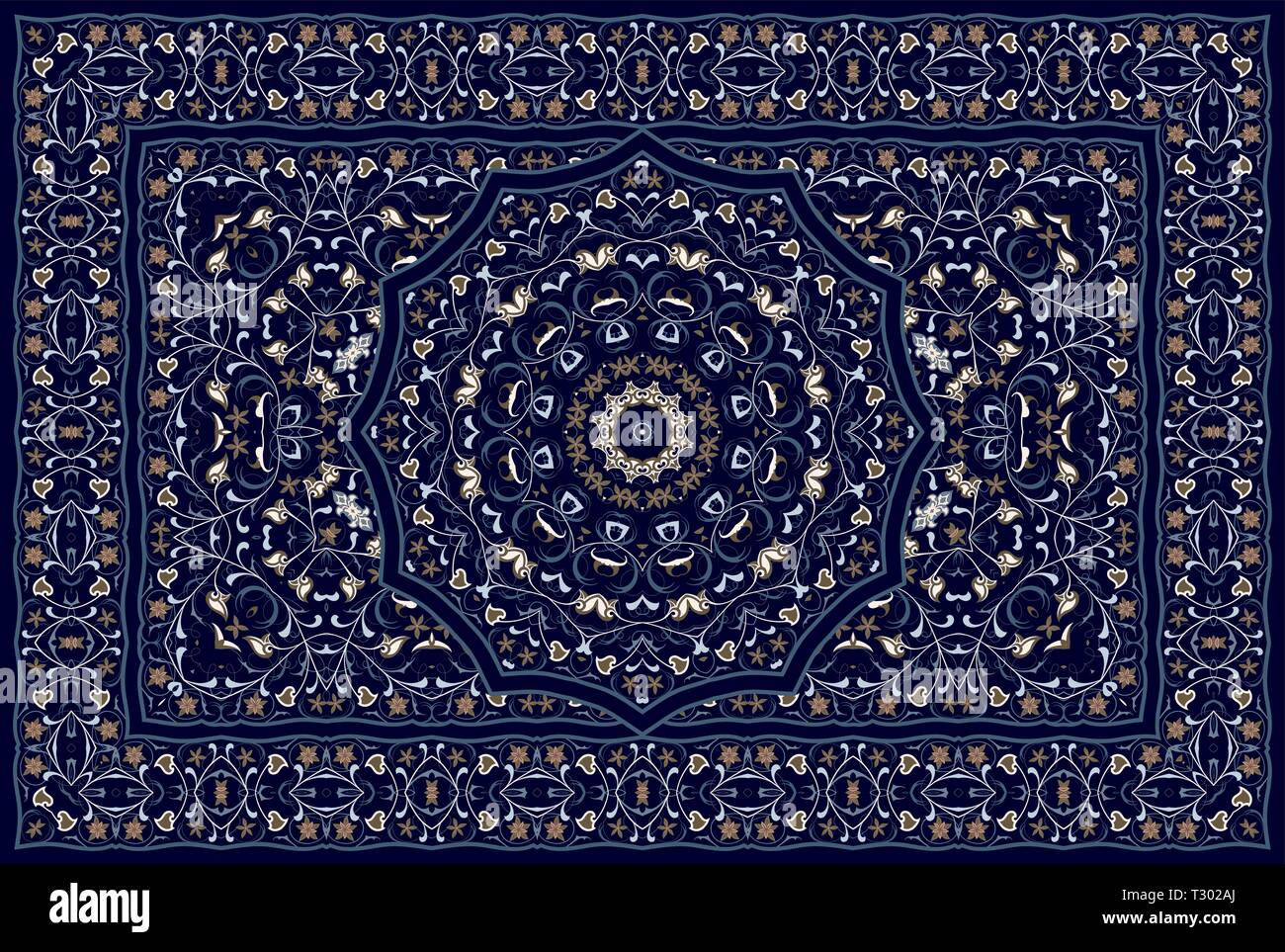 Vintage Arabic pattern. Persian colored carpet. Rich ornament for ...