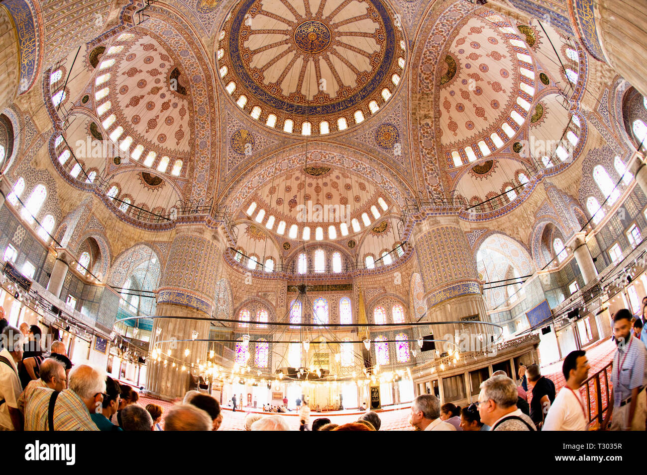 Interior of the Blue Mosque Stock Photo - Alamy