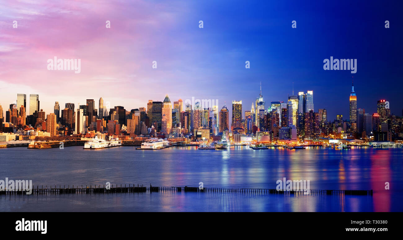 Manhatten Midtown from Day to Night Stock Photo - Alamy