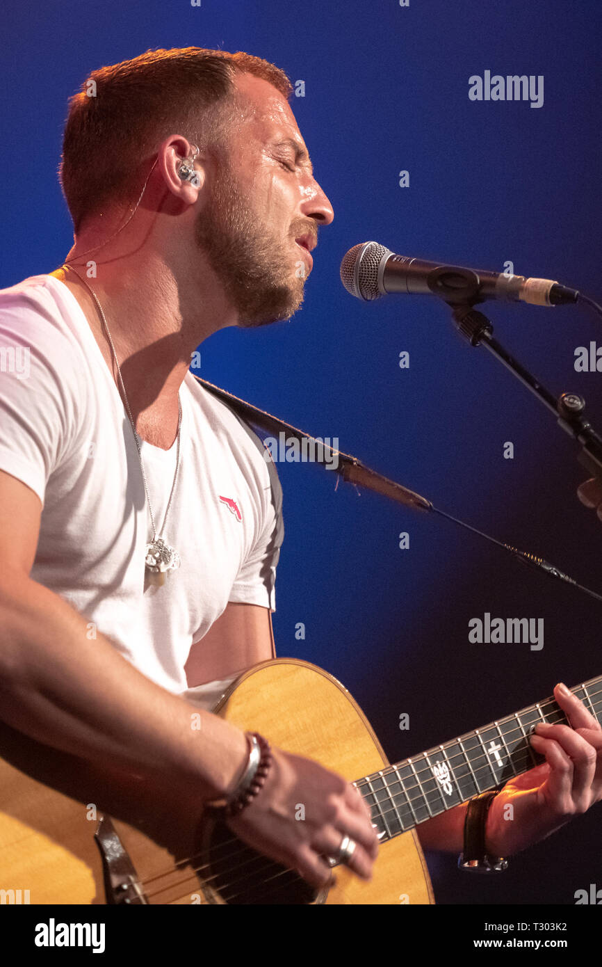 English singer-songwriter and guitarist James Morrison seen performing ...