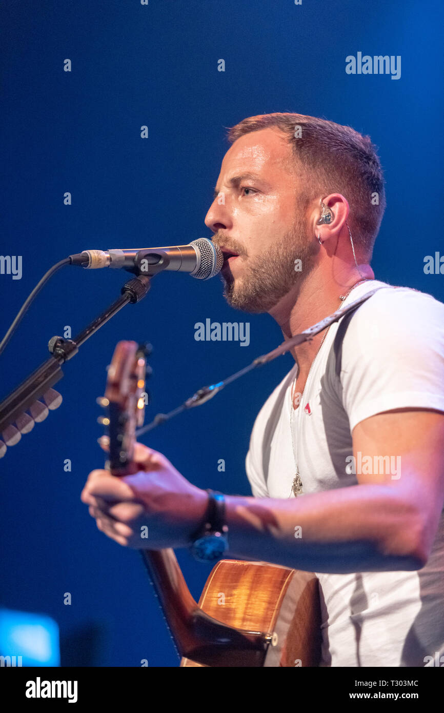 English singer-songwriter and guitarist James Morrison seen performing ...