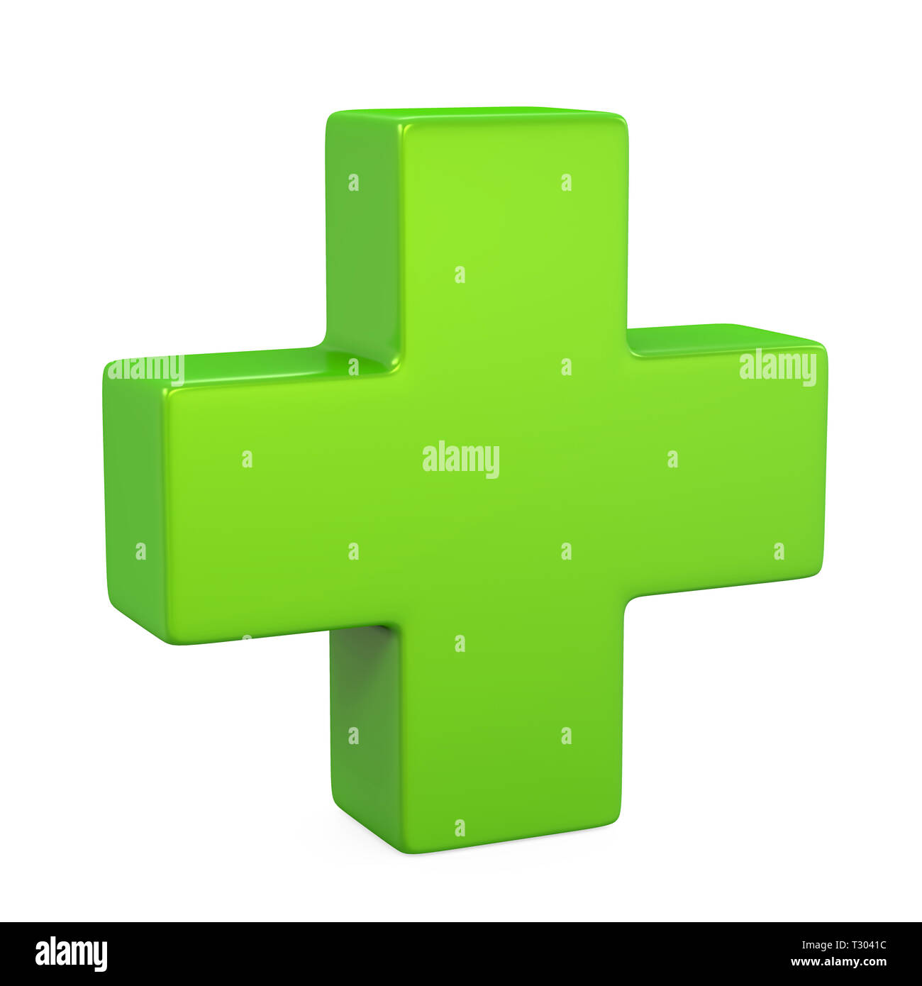 Green Cross Sign Isolated Stock Photo - Alamy