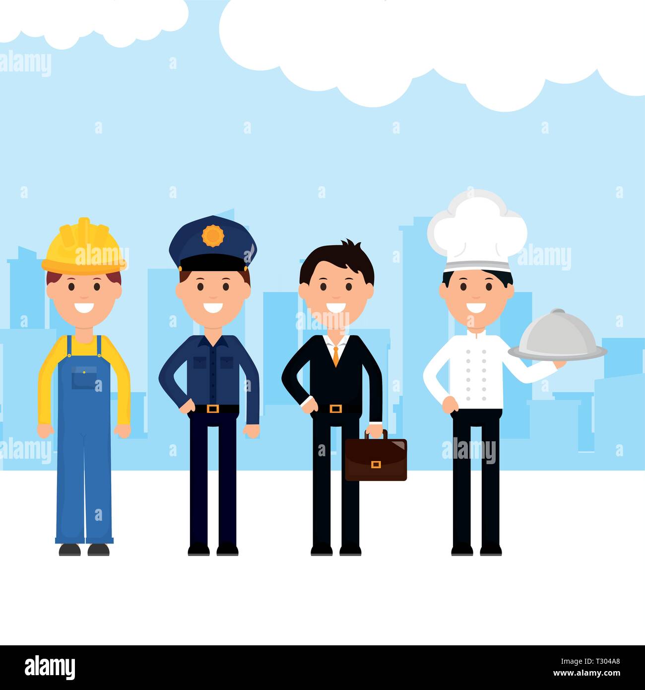 group of professionals workers vector illustration design Stock Vector ...