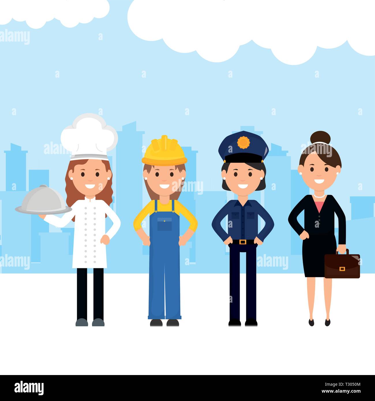 group of professionals workers vector illustration design Stock Vector ...