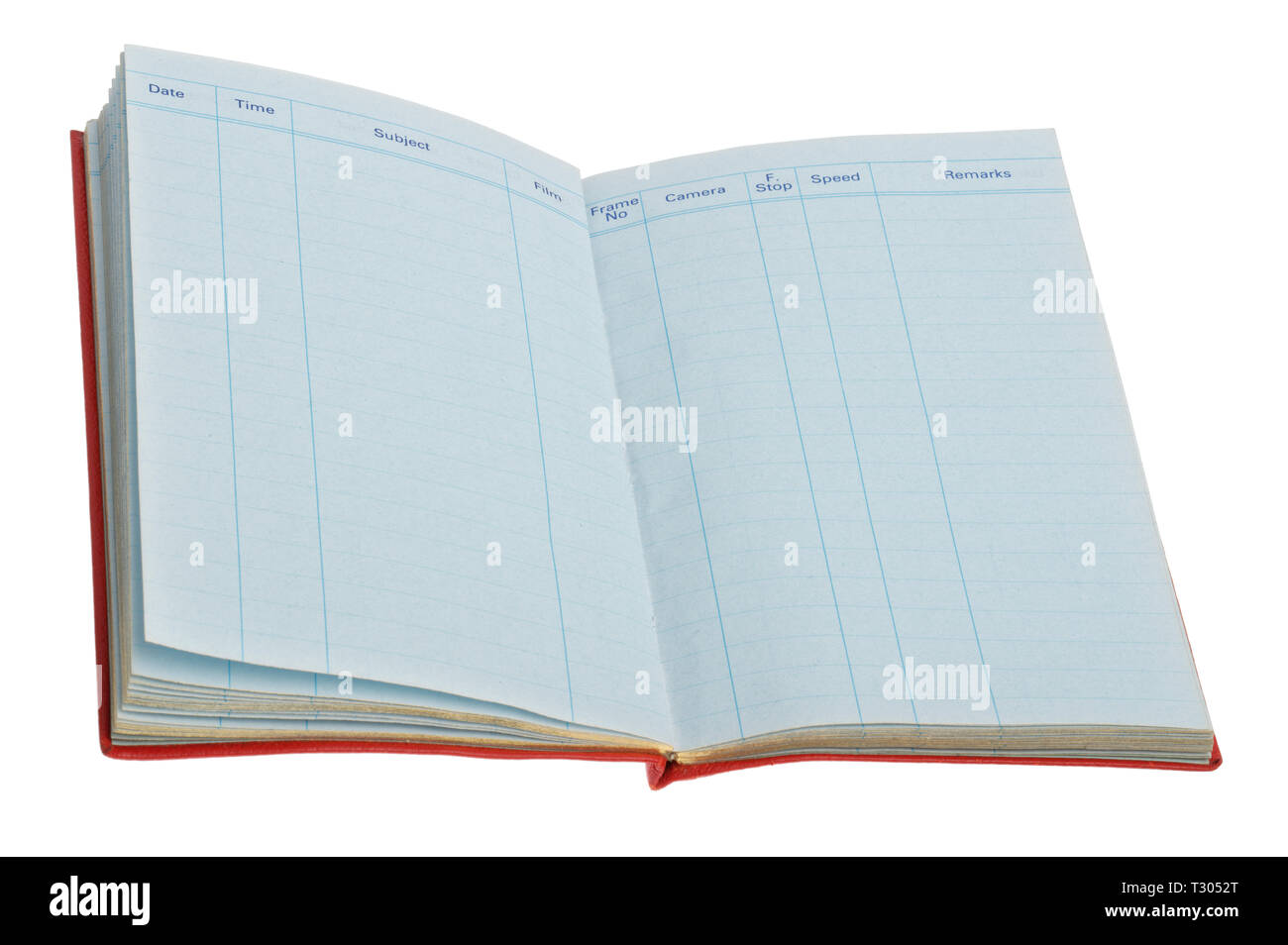 Small notebook to log photographic details such as film type, shutter ...