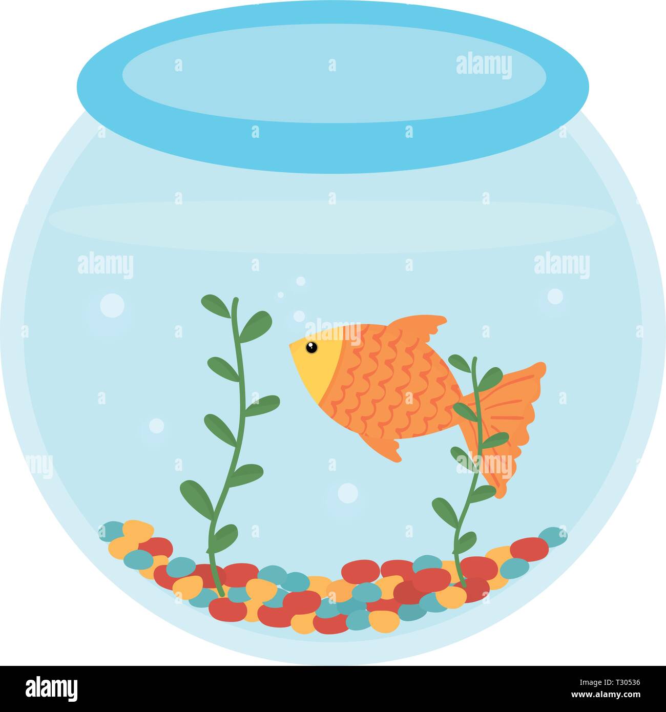 fish pet in aquarium vector illustration design Stock Vector Image ...