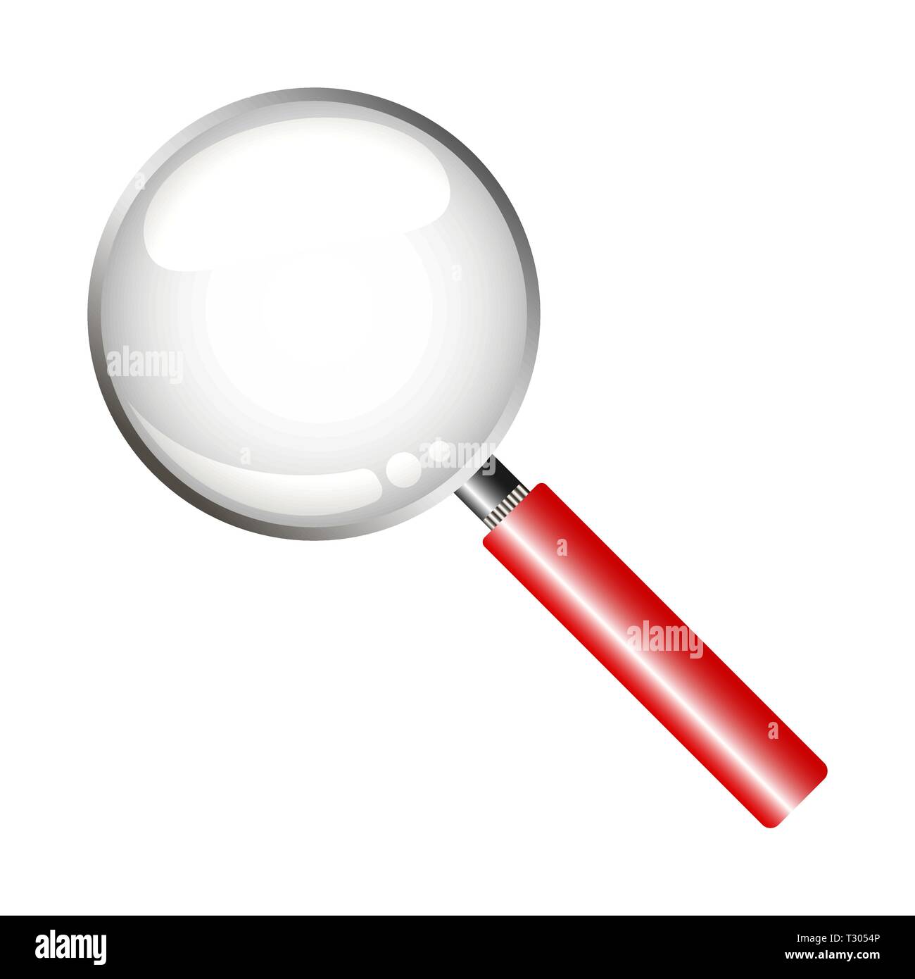 Magnifying glass to search. magnifier icon on white background Stock ...