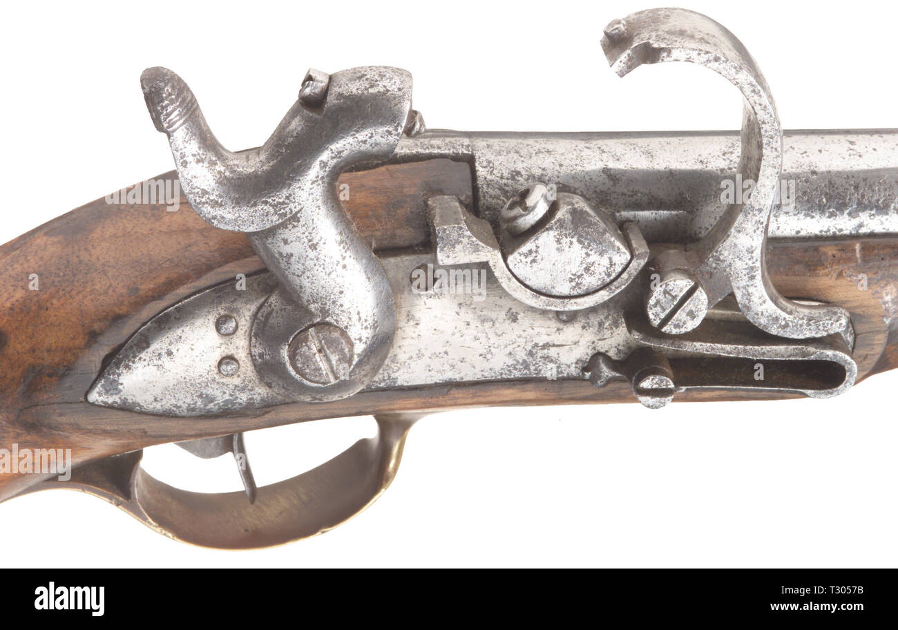 Small arms, pistols, flintlock pistol model 1816, calibre 17,5 mm, wirh ...