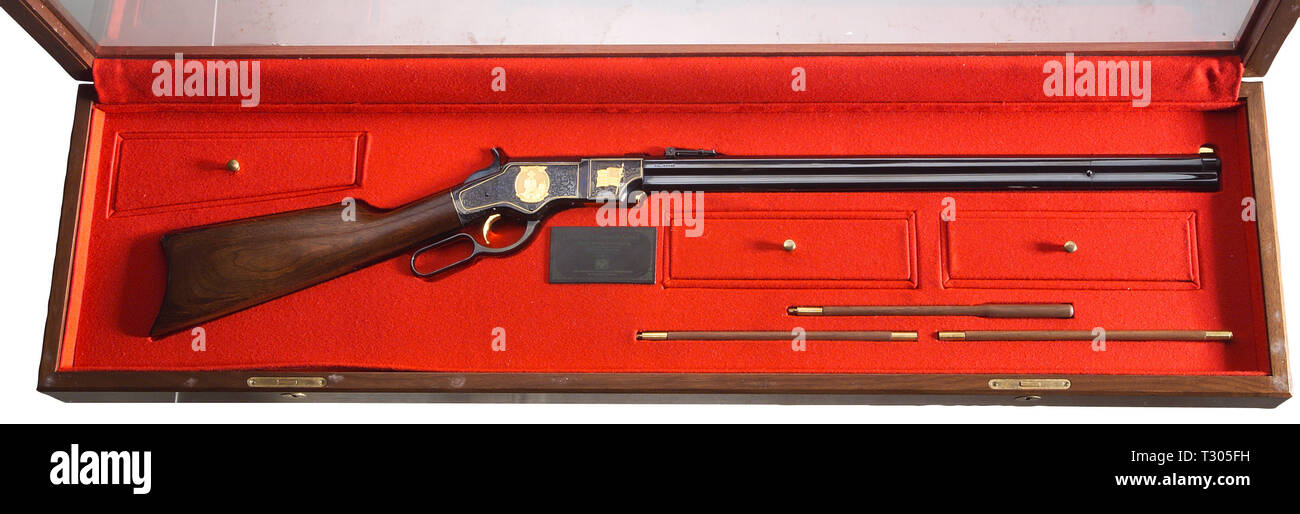 Civil long arms, modern systems, luxury Henry-Rifle M 1860, Uberti ...