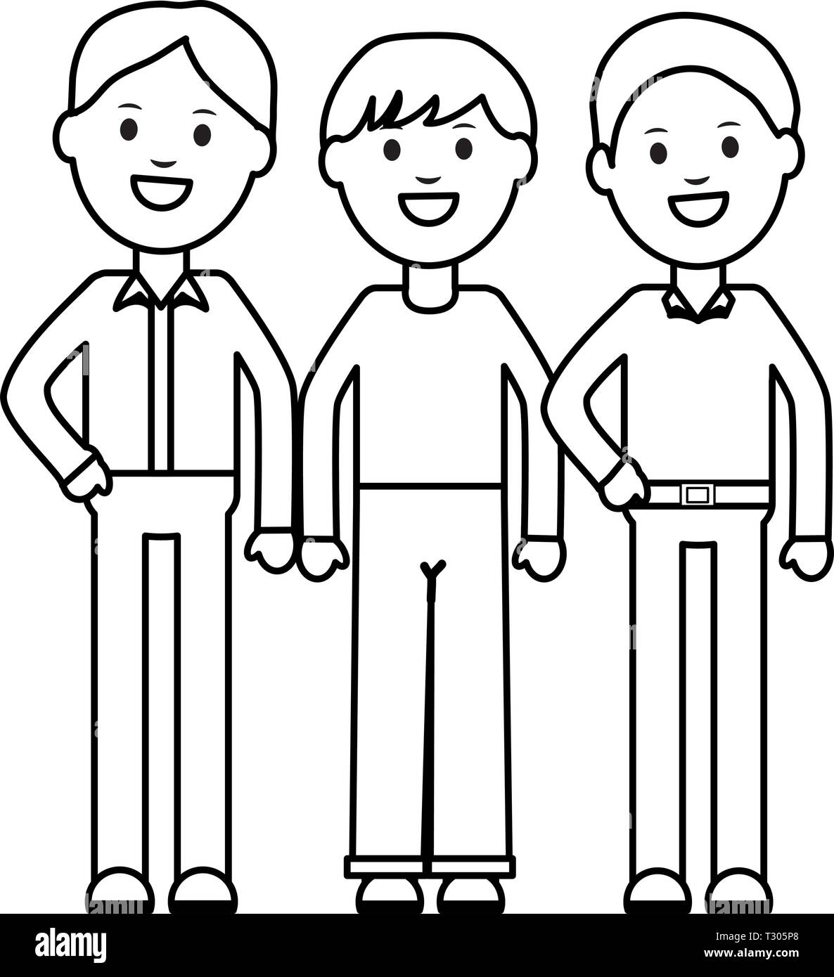 group of men characters vector illustration design Stock Vector Image ...