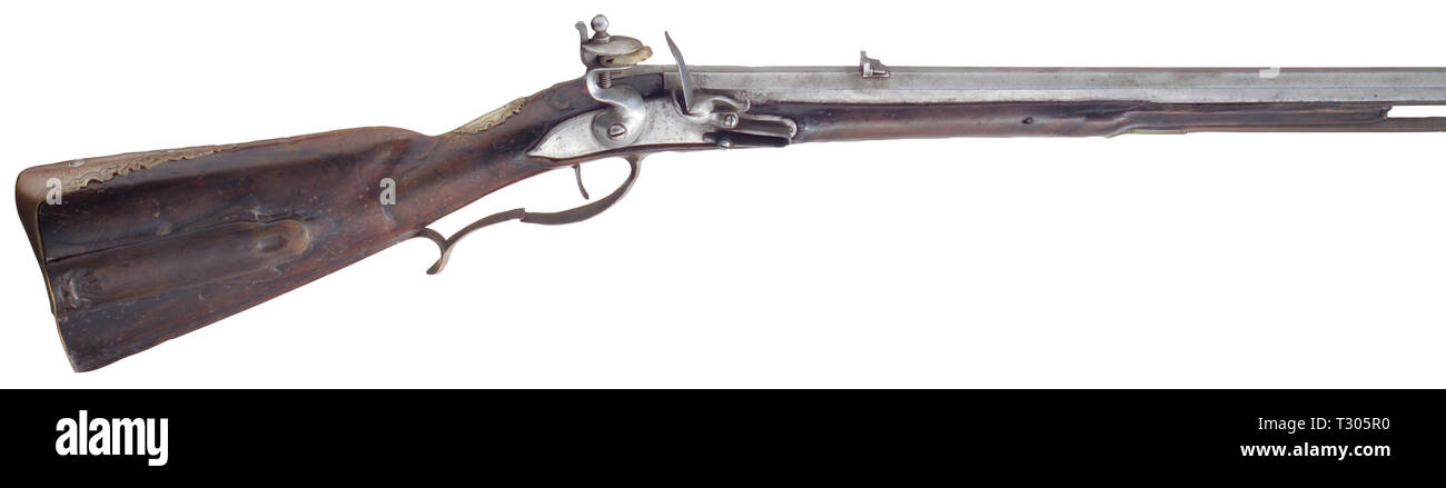Civil long arms, flintlock and caplock, flintlock rifle, German, mid ...