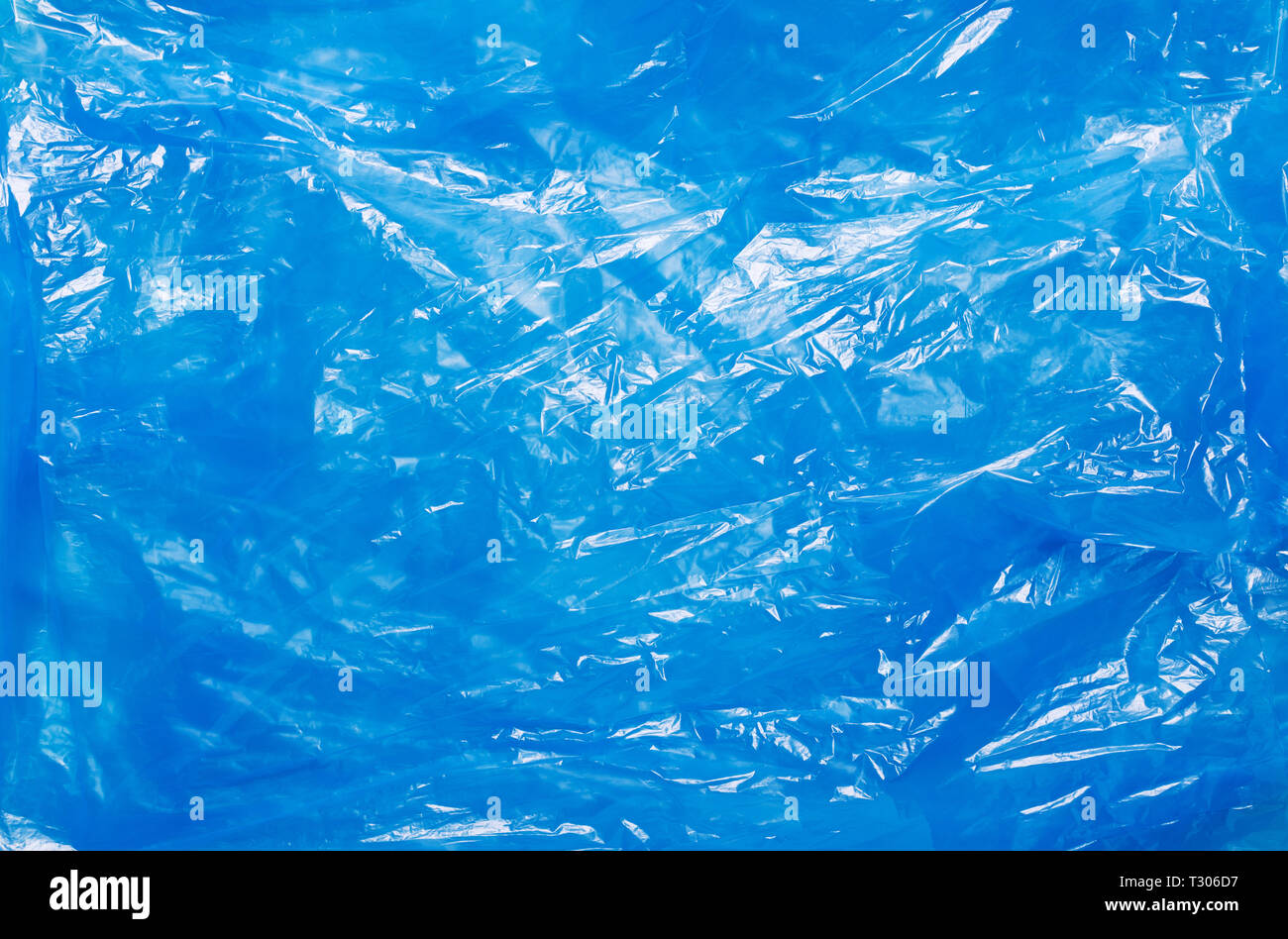 Blue plastic bag. The concept of using environmentally friendly ...