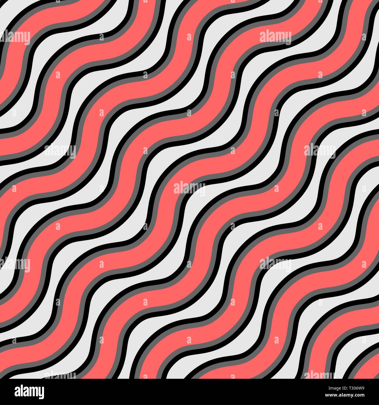 Repeating black white wave pattern hi-res stock photography and images ...