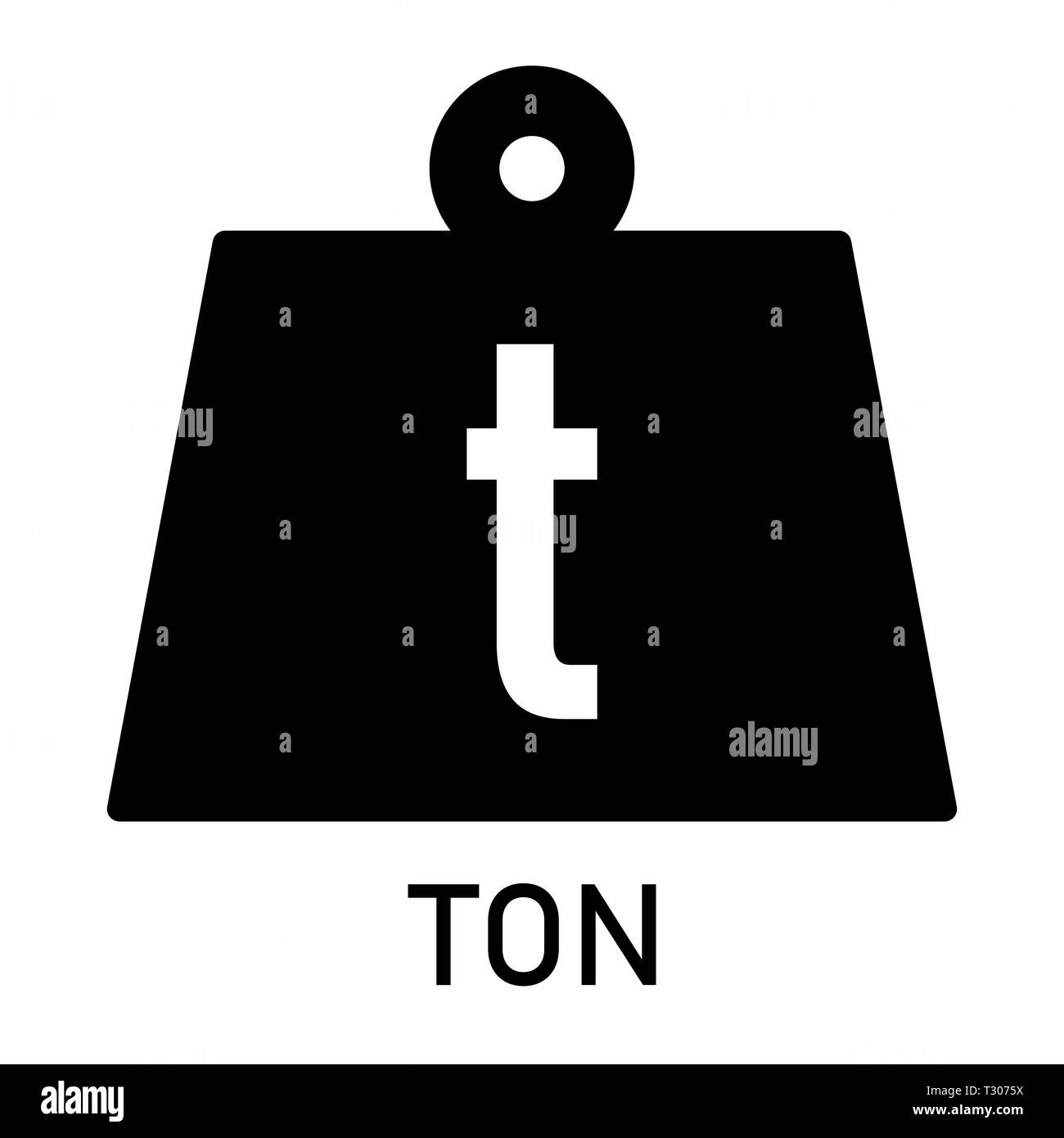 Weight ton icon illustration on white background Stock Vector Image ...