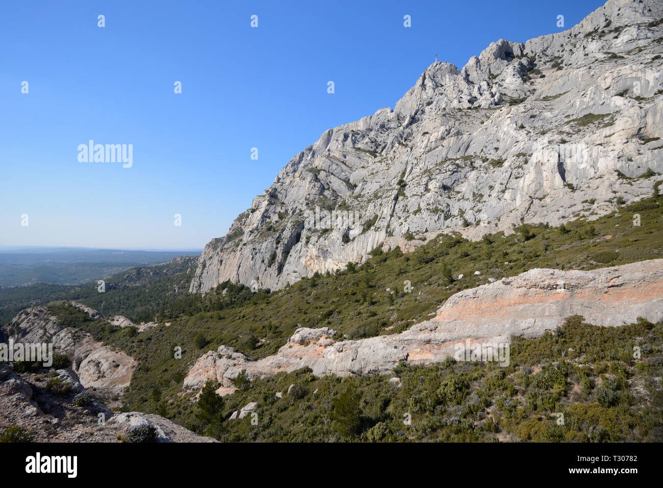 Southern Cliffs of Mont Sainte-Victoire or Sainte Victoire Mountain ...