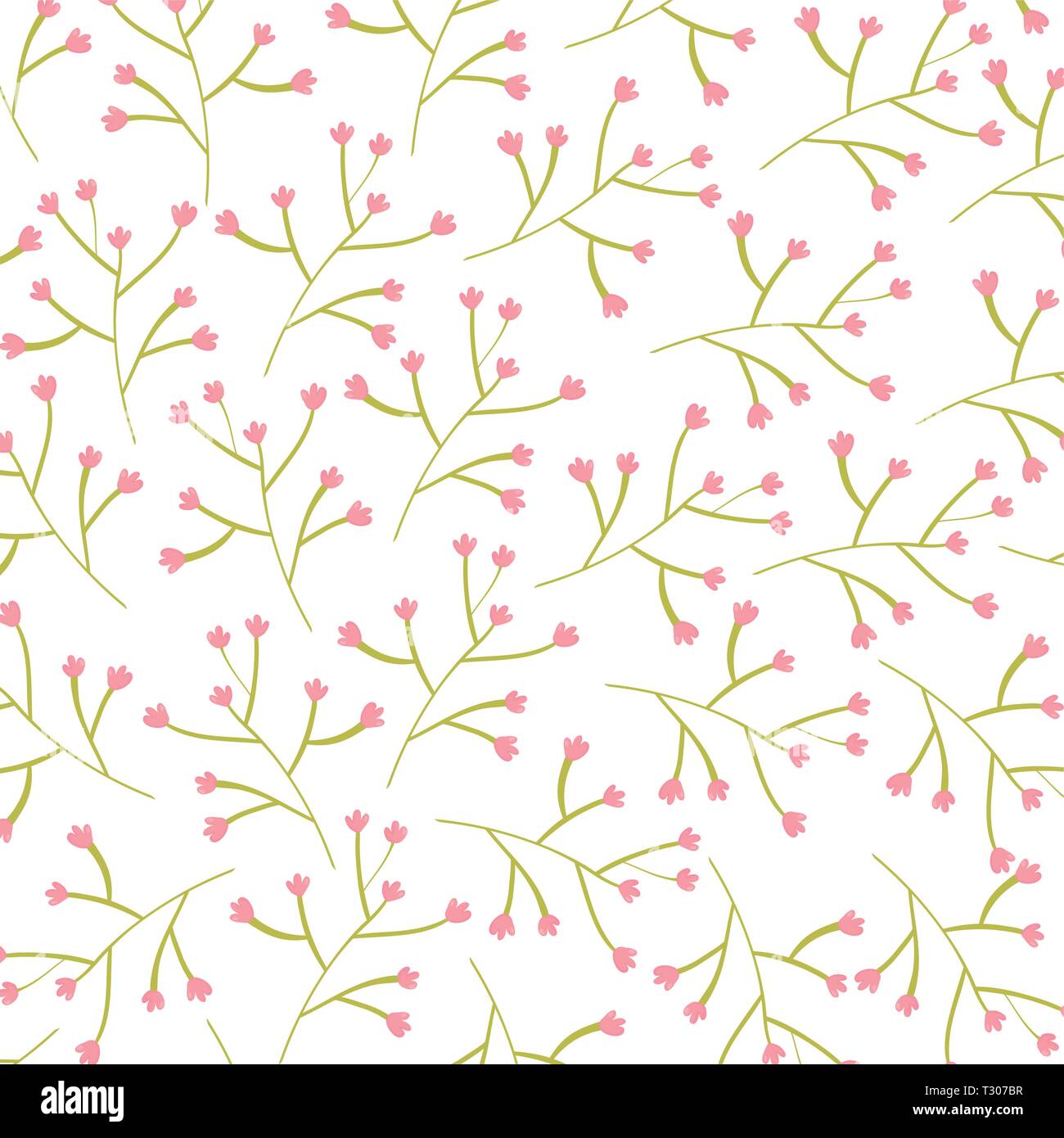 branch with flowers plant pattern vector illustration design Stock ...