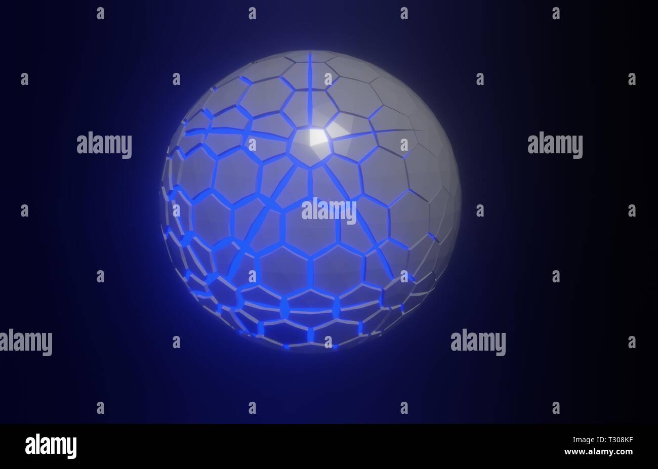3D glowing ball of red light, disintegrating into particles Stock Photo ...