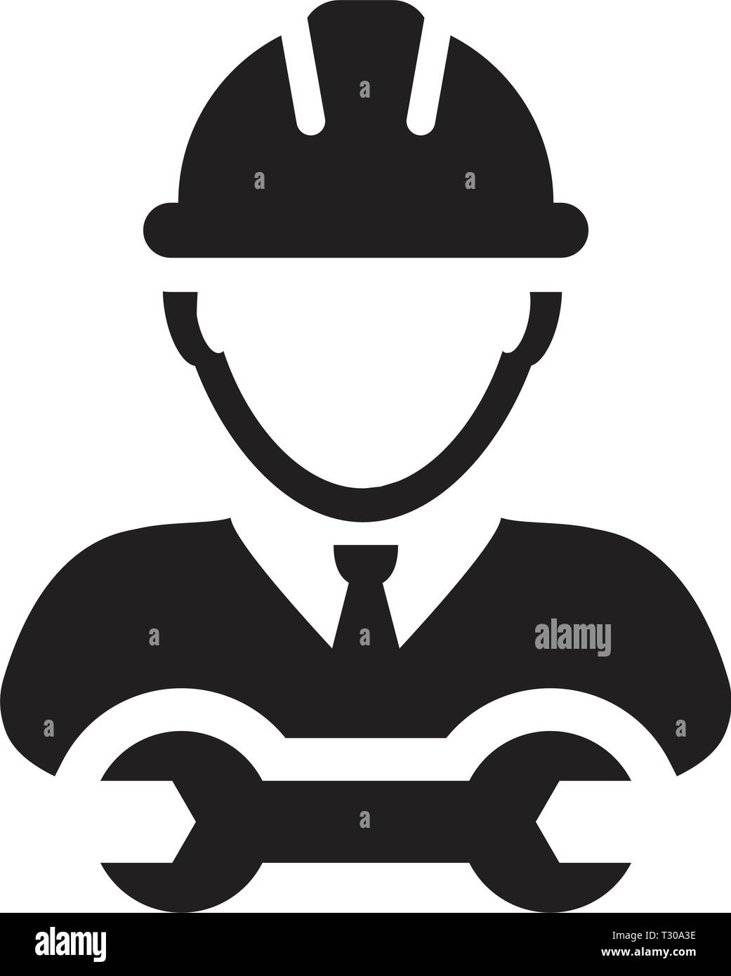 Mechanic worker icon vector male Construction service person profile ...