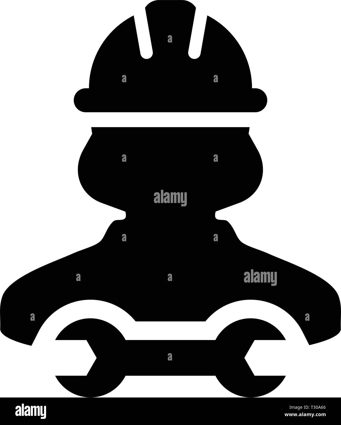 Woman in builder hardhat Black and White Stock Photos & Images - Alamy