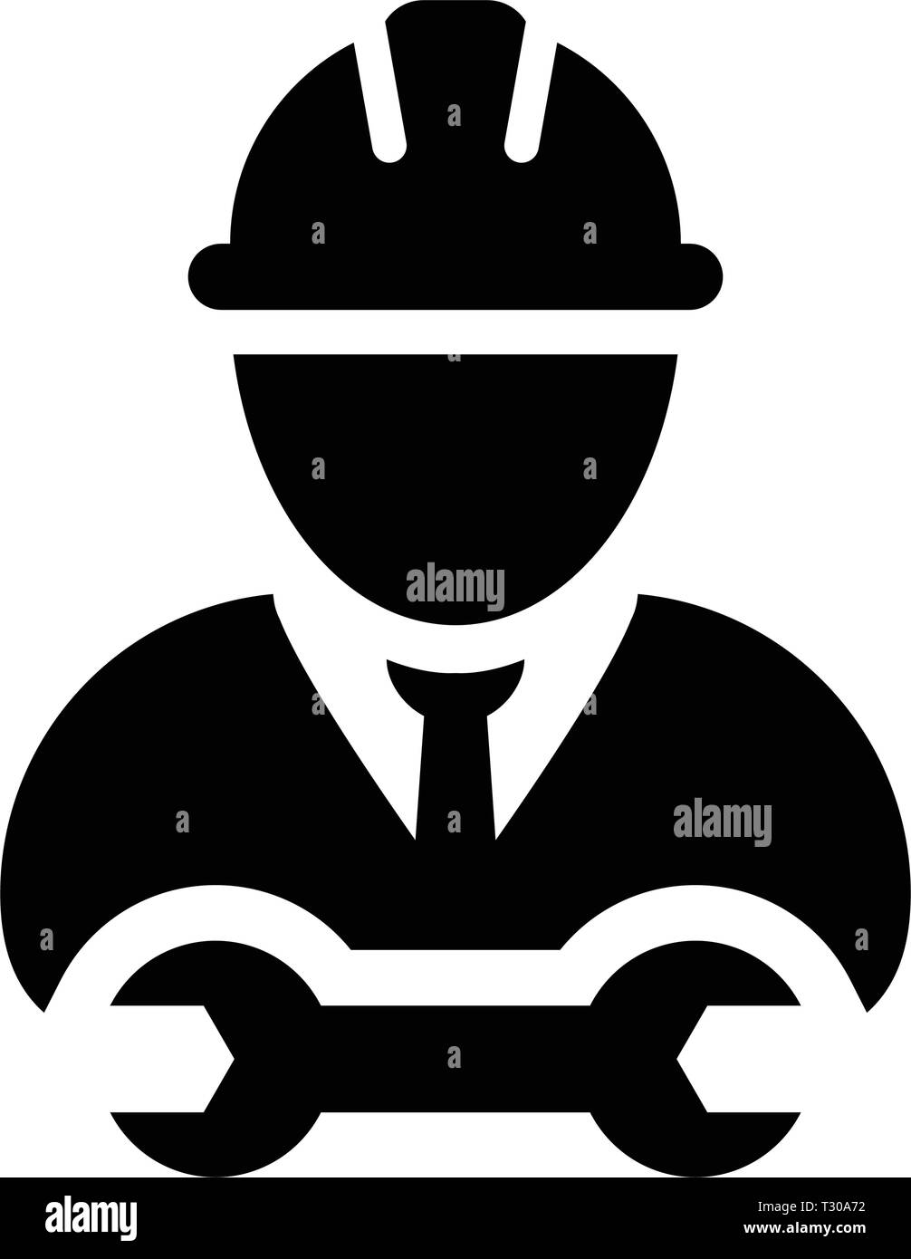 Builder icon vector male construction worker person profile avatar with ...