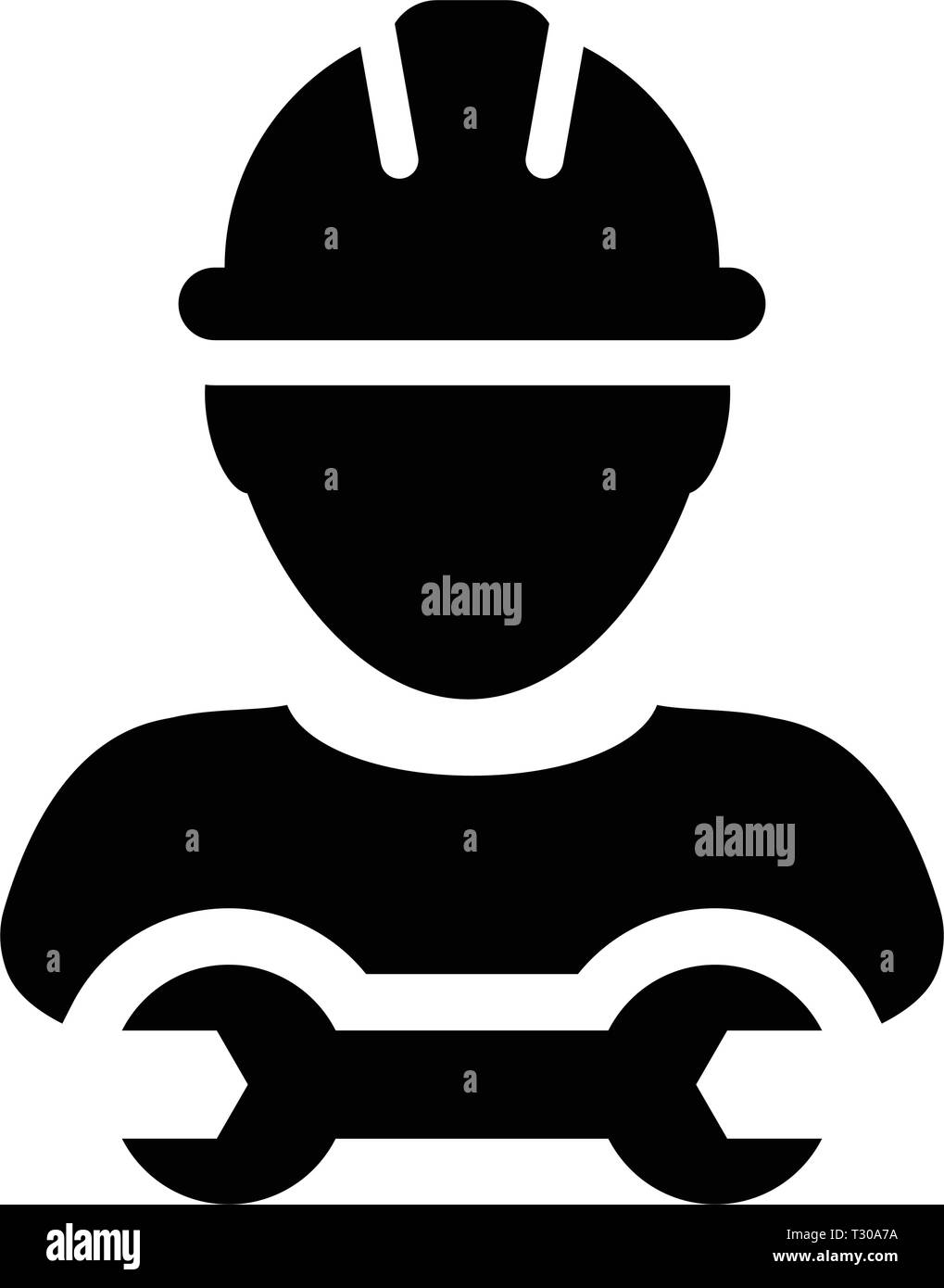 Worker icon vector male construction service person profile avatar with ...